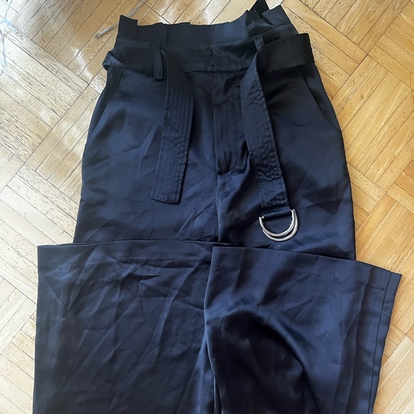 bebe | Pants & Jumpsuits | Nwt Bebe Satins Wide Leg Paper Bag Pant Size ...
